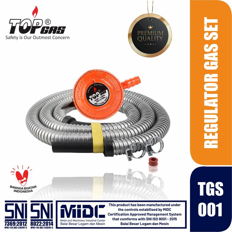 Regulator Gas TOPGAS Murah Anti Karat Original Set Tipe TGS001 - Shop ...