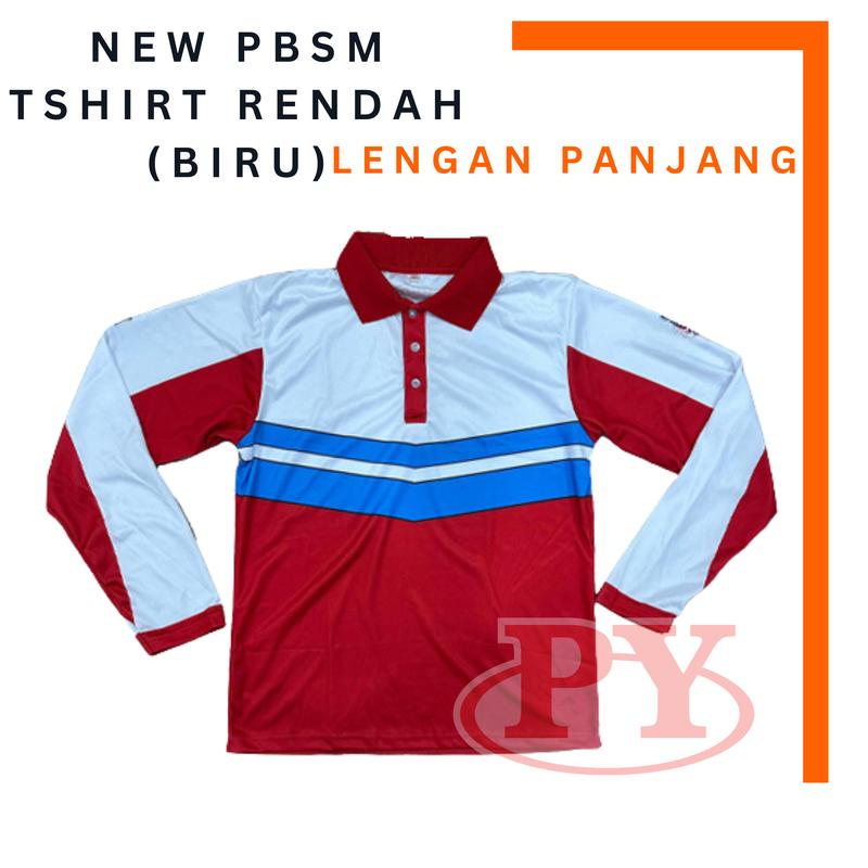 019LS - NEW T-SHIRT KADET PBSM BIRU BUDAK SEKOLAH RENDAH LENGAN ...