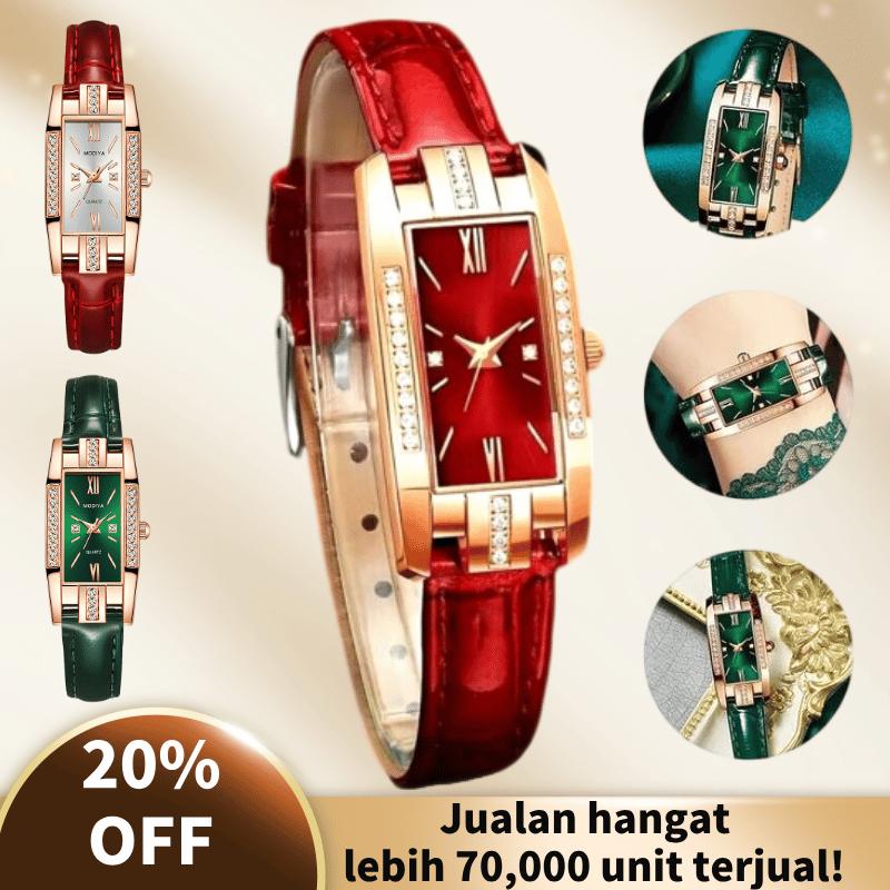 Jam Tangan Perempuan Elegan Kuarza Analog Kulit - Macam Gelang - TikTok ...