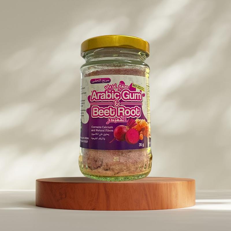 Gum Arab Ubi Bit (Beetroot) | 120g termasuk botol | Mudah Larut ...