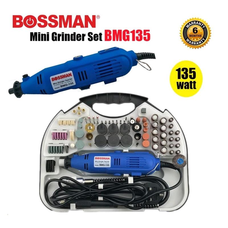 BOSSMAN BMG135 Mini Grinder/Engraver/Polisher Set w/210 accessories ...