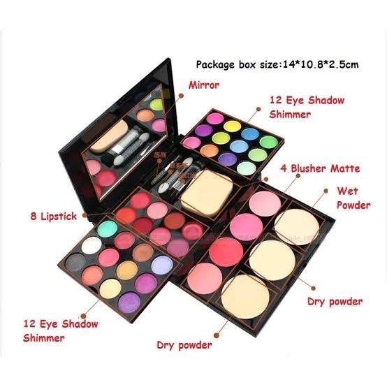 [Satu Set] ADS Make Up Set Pallate - Eyeshadow Palette Mix Warna / Make ...