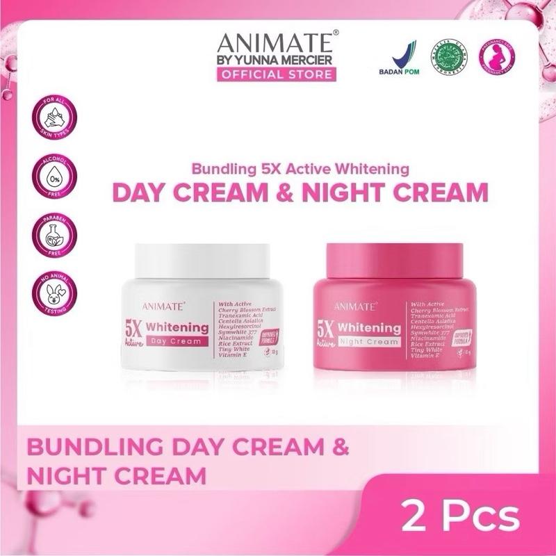 ANIMATE 5X Active Whitening Moisturizing Day Cream & Night Cream ...