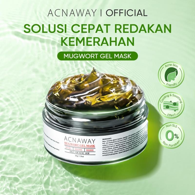 ACNAWAY Advanced Mugwort Gel Mask – Masker Gel Wajah untuk Jerawat ...