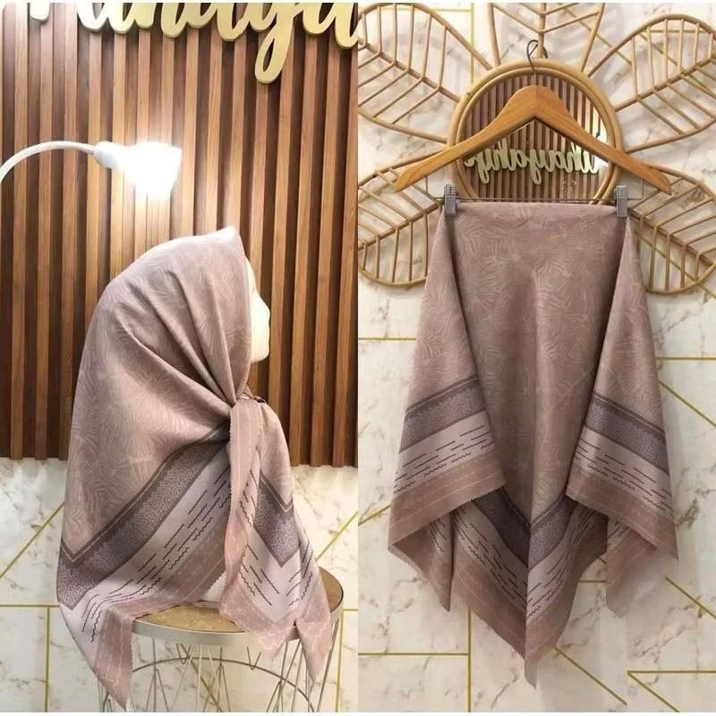 Hijab Segi Empat Voal Motif Finishing Lasercut Kerudung Muslim - Shop ...