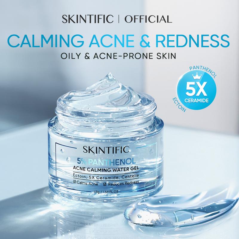 SKINTIFIC Panthenol Acne Calming Water Gel 45g Lightest Moisturizer ...