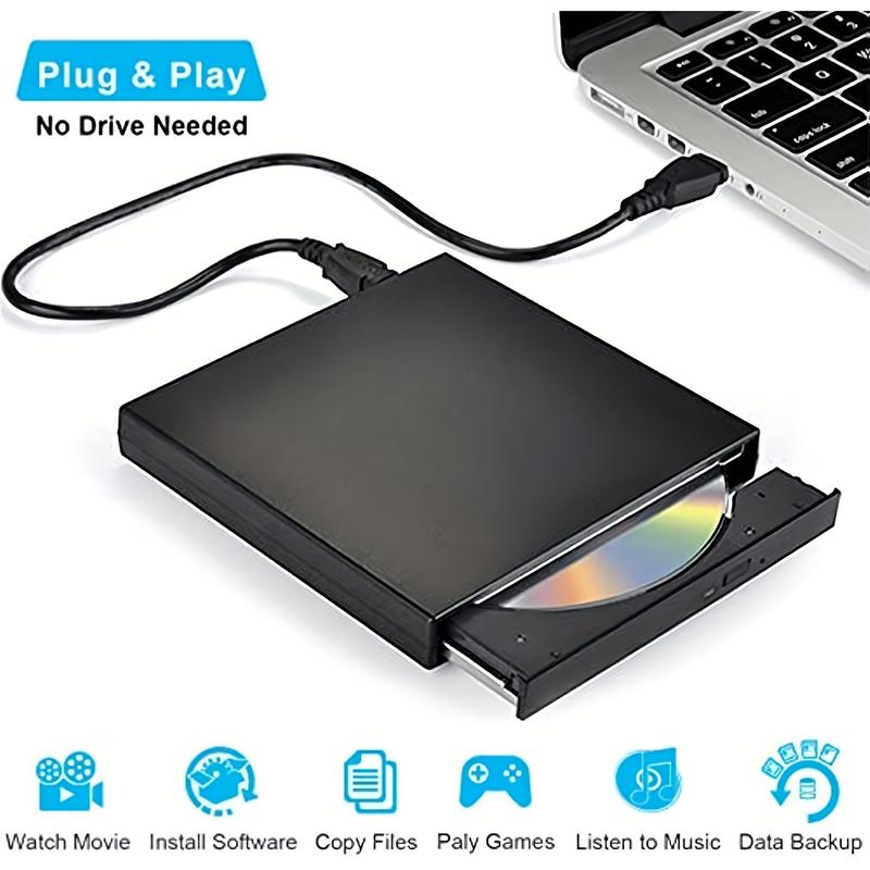 External CD DVD Drive, USB 2.0 Slim Protable External CD-RW Drive - TikTok Shop Philippines