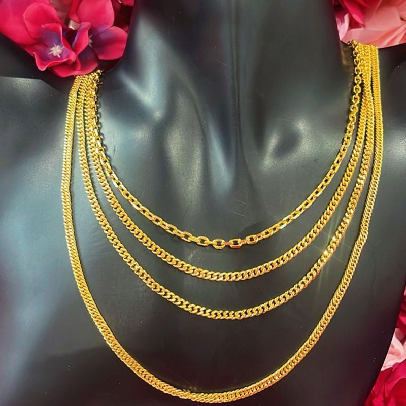 Suasa 0.2cm-0.3cm Necklace 45cm-75cm Gold Plated Premium Lipan - TikTok ...