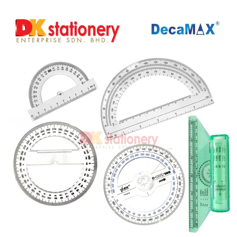 Decamax 180 / 360 Degree Rounded Ruler / 360 Protractor Rule - TikTok ...