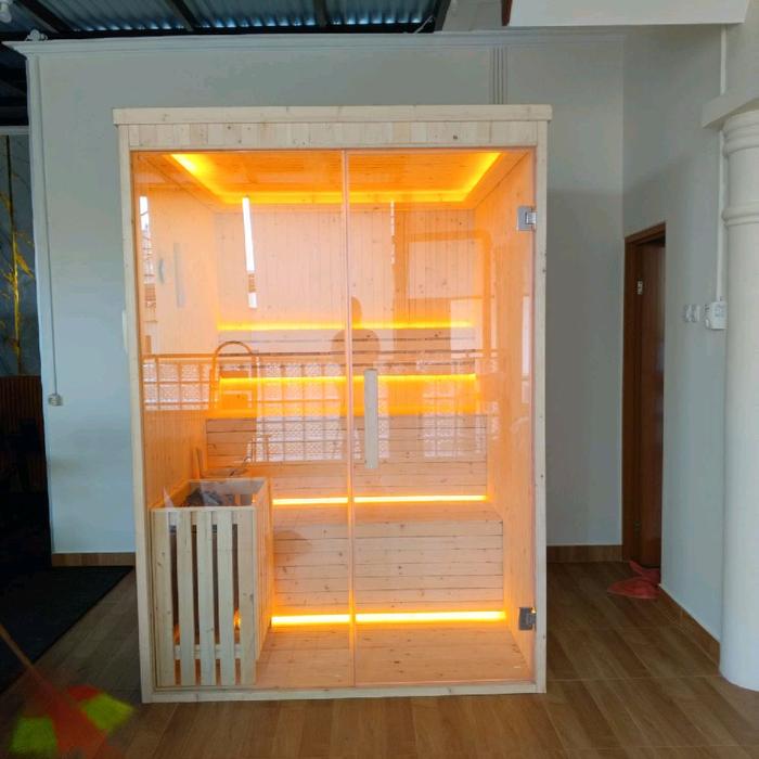 Jual ruang sauna kayu ukuran 1,5 x 1,5 depan full kaca - Jakarta Timur ...