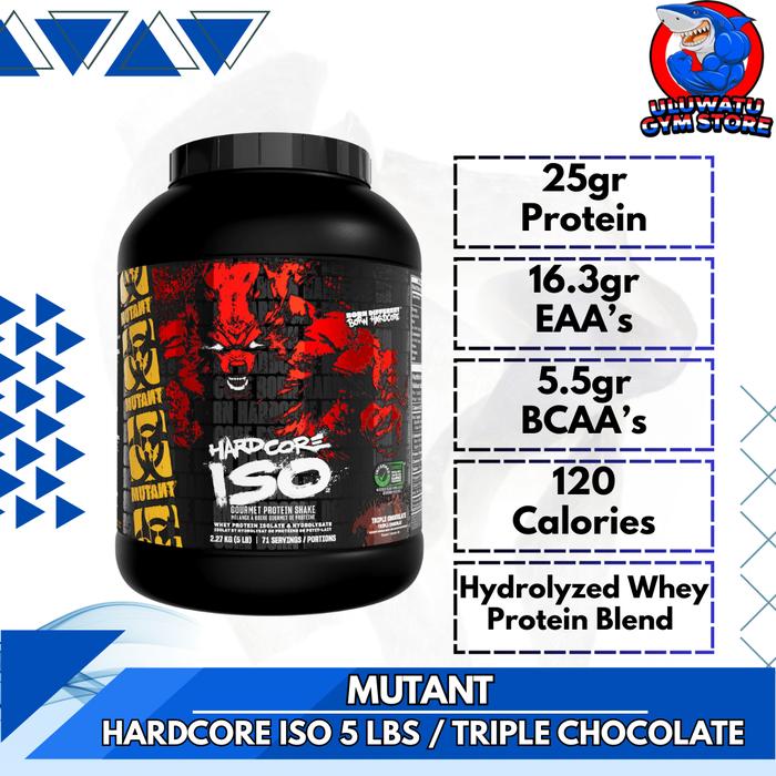 Promo MUTANT Hardcore ISO 100% Whey Isolate 5 lbs Import USA Protein Wpi Surge 5lbs - Chocolate ...