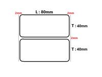 Jual Label sticker barcode Silver Pet 80x40mm 1 Line 1000pcs Gap 2mm ...