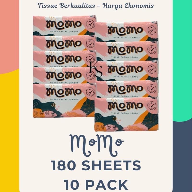 MoMo Facial Tissue isi 10 pack 180sheets Tisu - Shop | Tokopedia