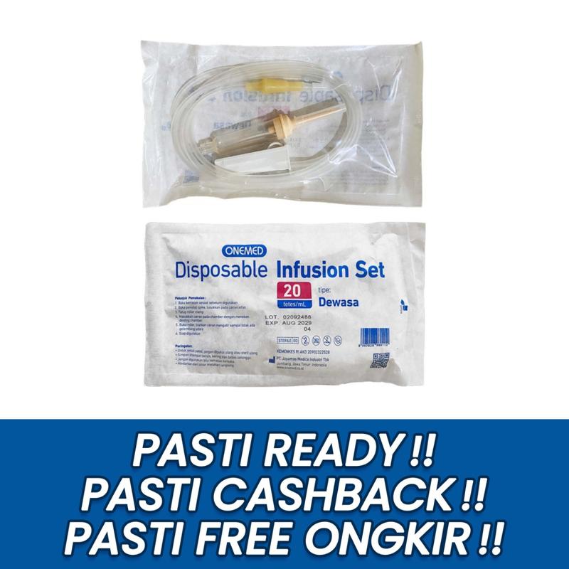 ONEMED INFUSION SET DEWASA STERIL KUALITAS TERBAIK PASTI READY ...