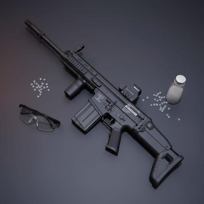 Jual Mainan gell blaster DK FN Scar H MK17 V2 Hard Kick Blowback Wgb ...