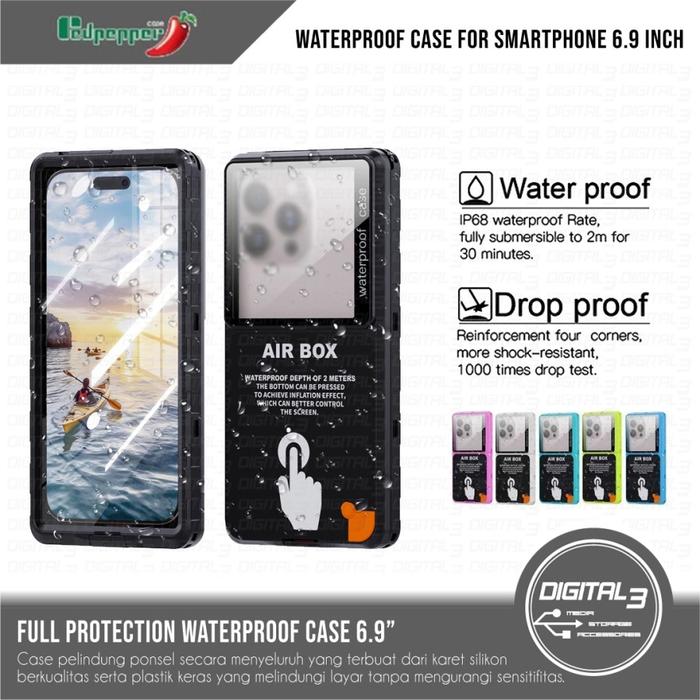 Jual Waterproof Case AIR BOX MAX 6.9 inchi Full Protection Hard Casing ...