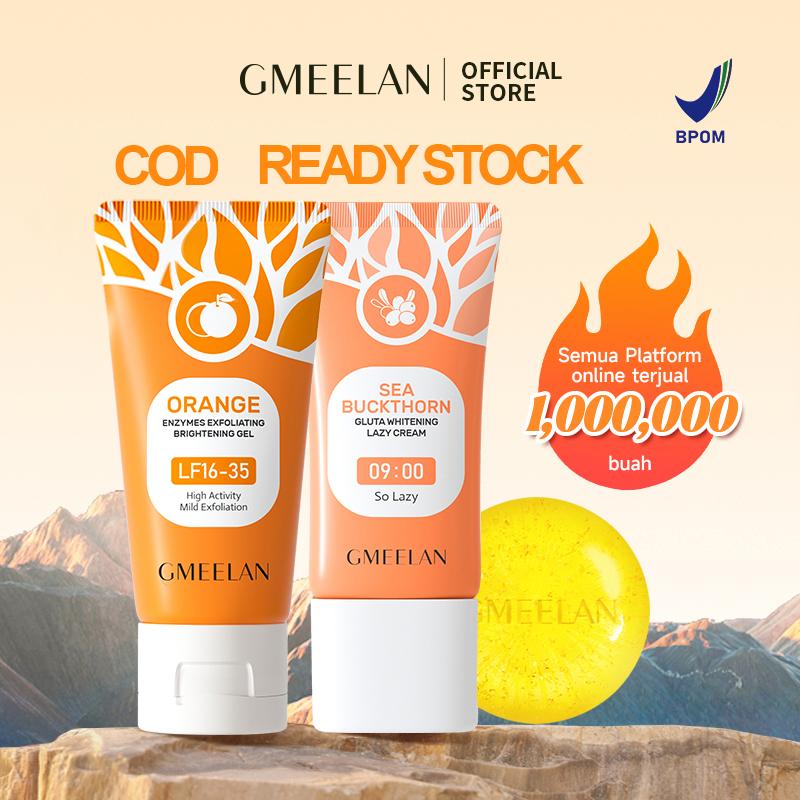 3pcs GMEELAN Orange Exfoliating Gel 1 Menit 50g Eksfoliasi Wajah+Gluta ...