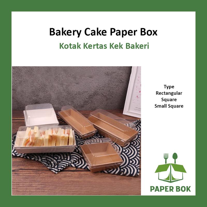 [50pcs] Bakery Paper Box / Square / Rectangular Box / Donut Box ...