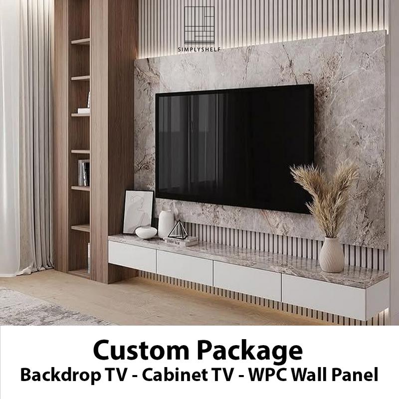 Backdrop TV - Bundling Package (Backdrop TV, Cabinet & Wall Panel ...