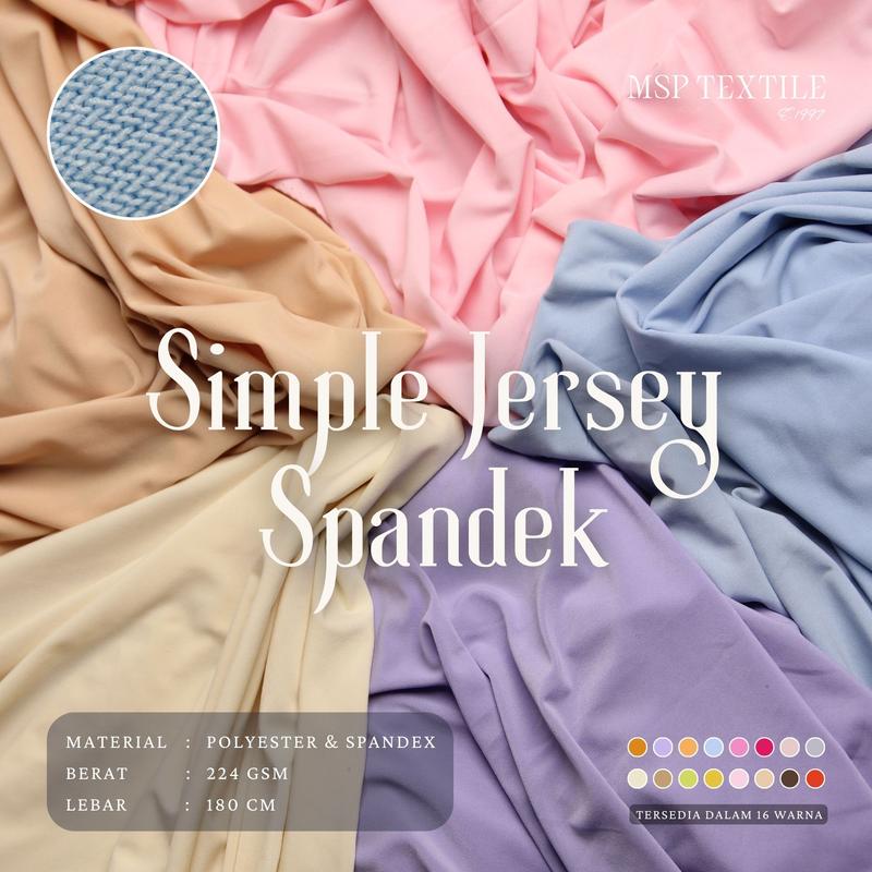 Kain Jersey Spandex Kaos Polyester Elastis Premium Bahan Sweatpants ...