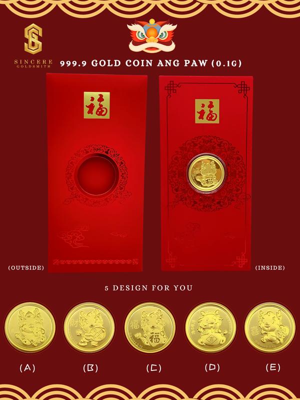 Sincere Fashion Store 999.9 Gold Coins AngPaw | Emas 999.9 - TikTok ...