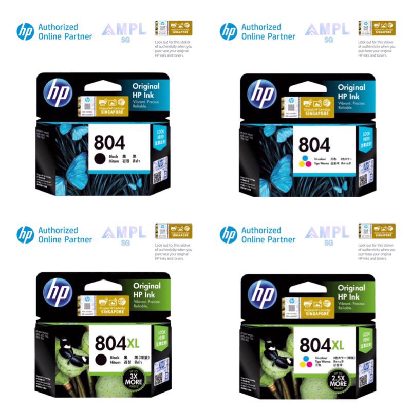 Genuine HP 804 BLACK, 804 TRI-COLOR, 804XL BLACK, 804XL TRI-COLOR ...