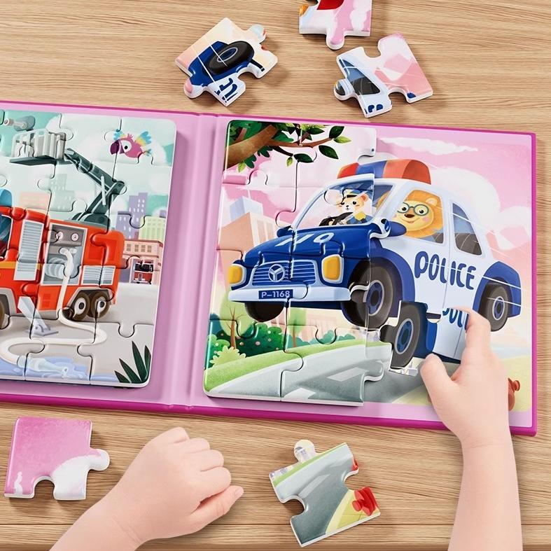 Mainan Puzzle Magnetik Kanak-Kanak Baru - Tema Haiwan/Lazat/Jalan ...