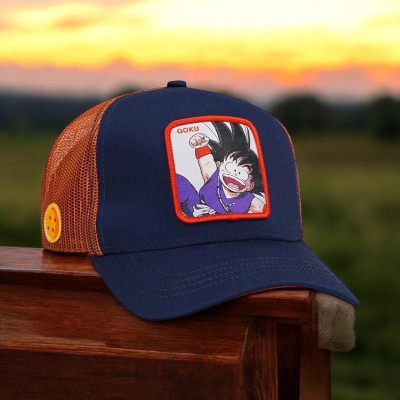 Capslab x Goku Dragon Ball Tone Orange Trucker Baseball Cap - TikTok ...