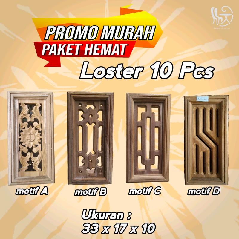 PAKET HEMAT 10 Pcs LOSTER ROSTER JATI MINIMALIS Kayu - Shop | Tokopedia