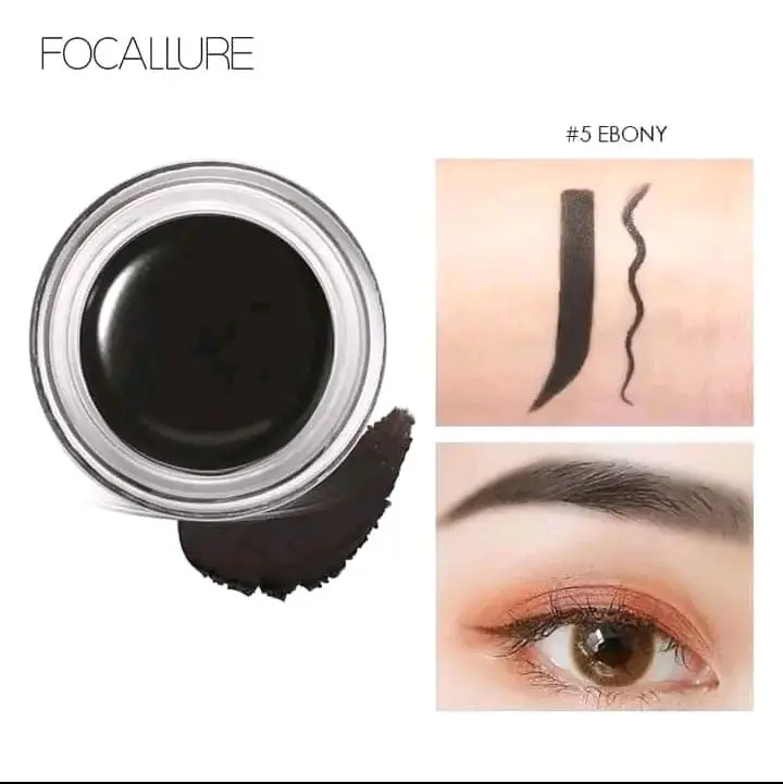 FOCALLURE Waterproof Eyebrow Pomade Tahan Air - Warna Alami yang Tahan ...