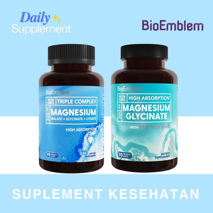 Jual BioEmblem Triple Complex Magnesium 300mg - 90 Capsules - Jakarta ...