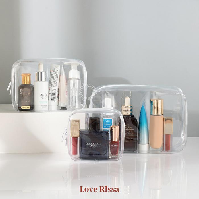 Promo [RISSA] Pouch Transparan PVC Waterproof Tas Make Up Pouch Travel ...