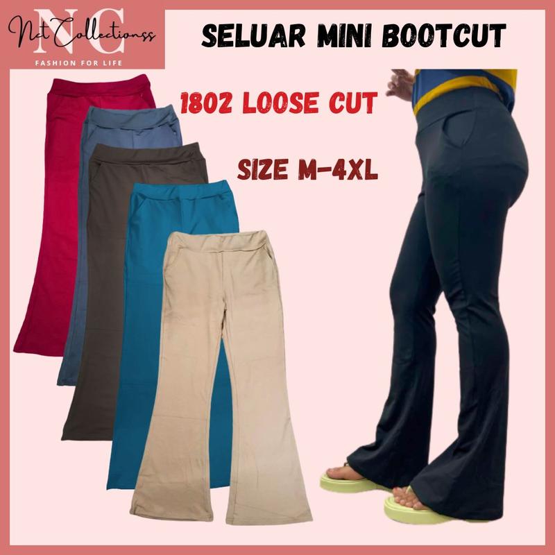 SELUAR BOOTCUT WANITA VIRAL SIZE M-4XL 1802 / SELUAR PALAZO BOOTCUT ...