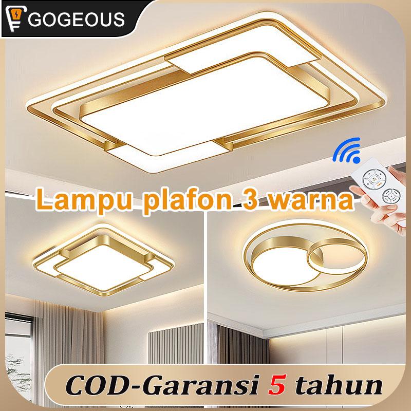 【COD】Lampu Plafon Minimalis Modern 90CM 3 Warna Bulat/Perseg - Shop ...