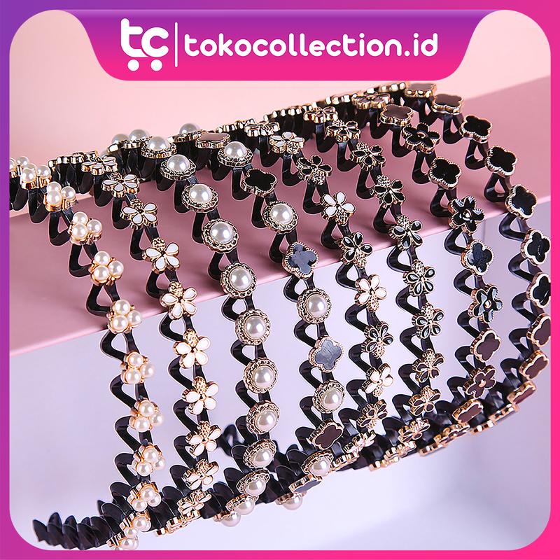 TC Bando Fashion Bando Rambut Mutiara Cantik Elastis Aksesoris - Shop ...