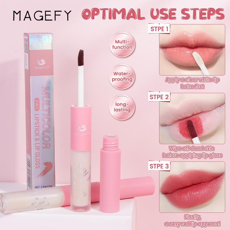 MAGEFY 2in1 Lipstick & Lip Gloss // Velvety Clay Lip Mousse - Shop ...