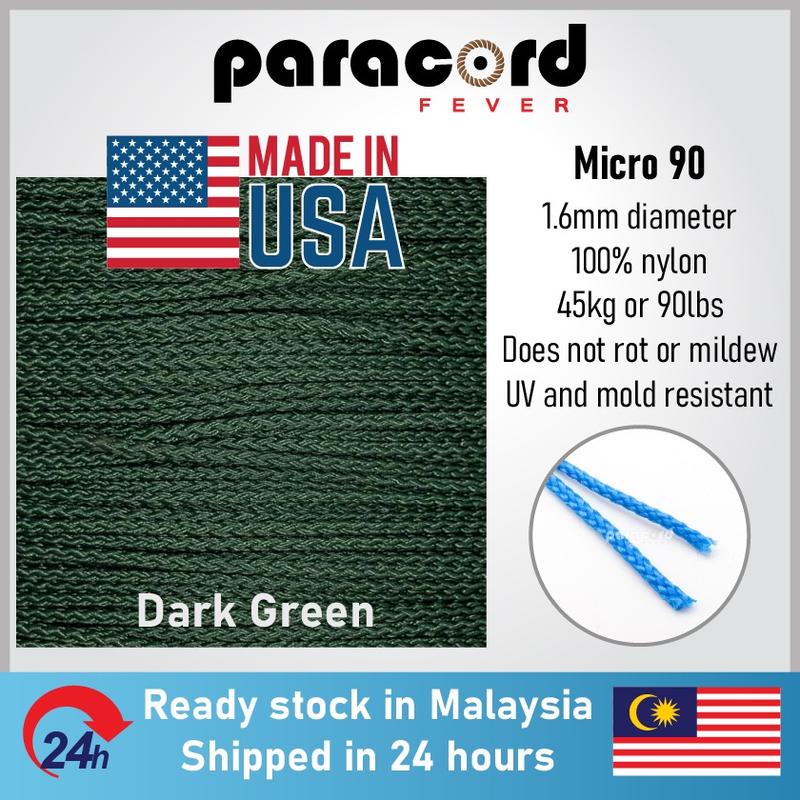 Made in USA - 1.6mm Micro 90 Tali Microcord Rope Micro Paracord ...
