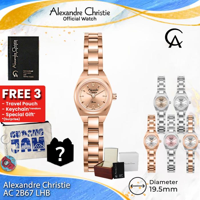 Promo Alexandre Christie Jam Tangan Wanita AC 2B67 LHB Analog Stainless ...