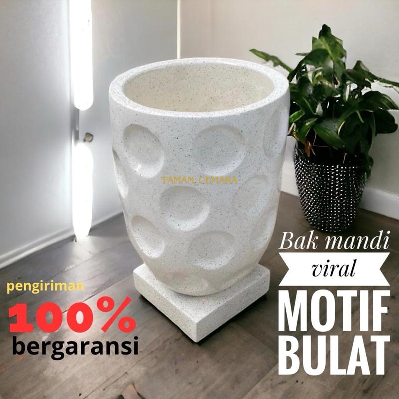 Bak mandi ONGKIR OTOMATIS anti ribet gentong motif bulat 64x40 - Shop ...