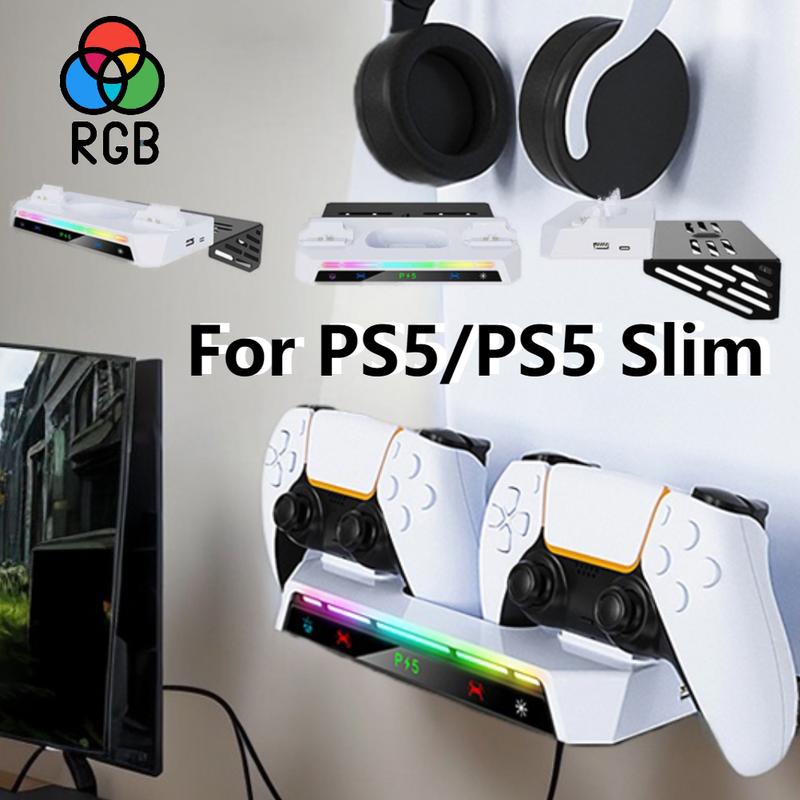 For PS5/PS5 Slim Wall Mount Kit With Dual Controller Chargin - Shop ...