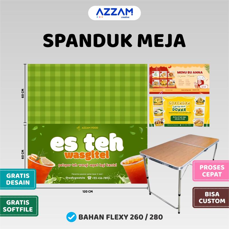 SPANDUK MEJA SPANDUK TAPLAK MEJA CETAK SPANDUK CETAK BANNER CETAK ...
