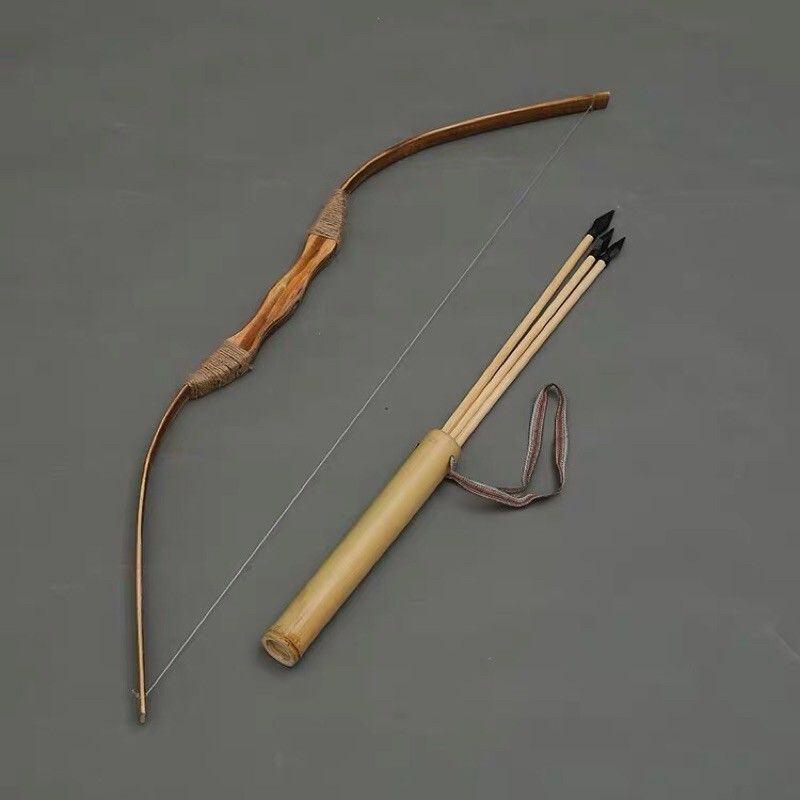 READY STOCK Wooden Bamboo Bow and Arrow Archery Set Free Tabung ...