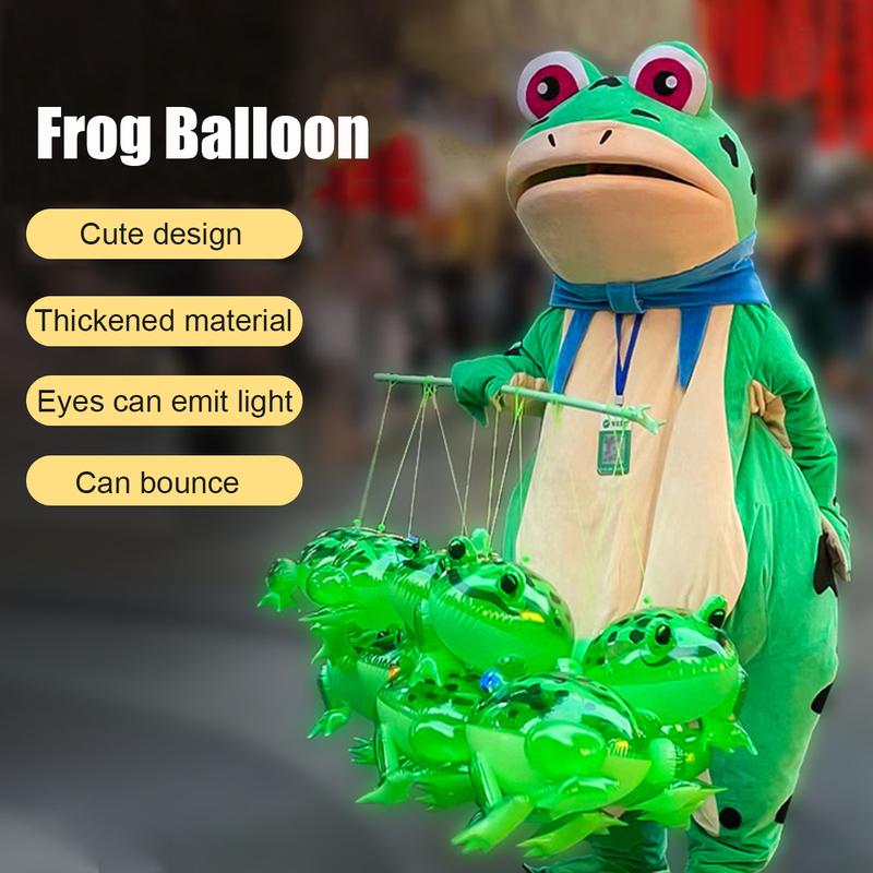 Frog Balloons With Light Cute Creative Children Toys Gifts PVC - TikTok ...