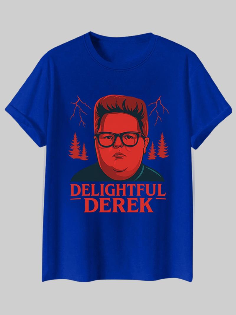 Men's 'Stranger Things Delightful Derek' Viral Graphic Tee – Trending ...