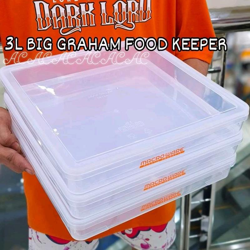 3LITERS BIG GRAHAM FOOD KEEPER 3pcs - TikTok Shop Philippines