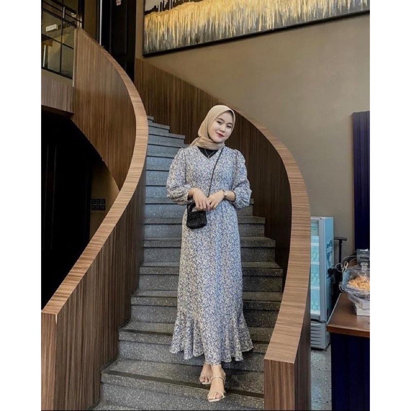 Gaun Bunga, Leher V, untuk Wanita, Ketibaan Baru Musim Gugur - TikTok ...