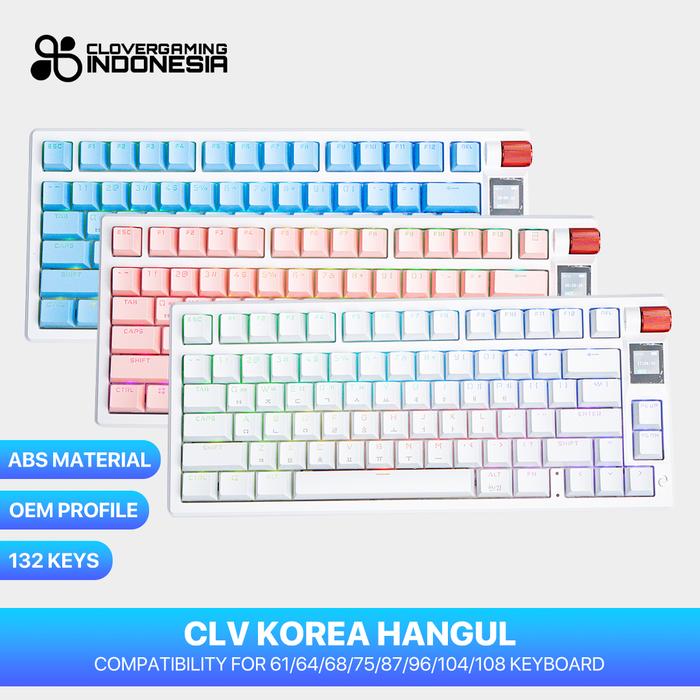 Jual Keycaps CLV Korea Hangul Layout - Keycap Set Mechanical Keyboard ...