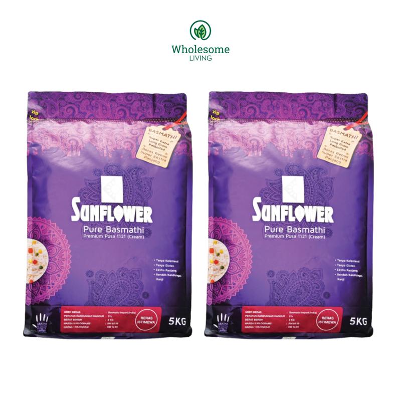 [Twin Bundle] Sunflower Pure Basmathi Premium Pusa 1121 (cream ...