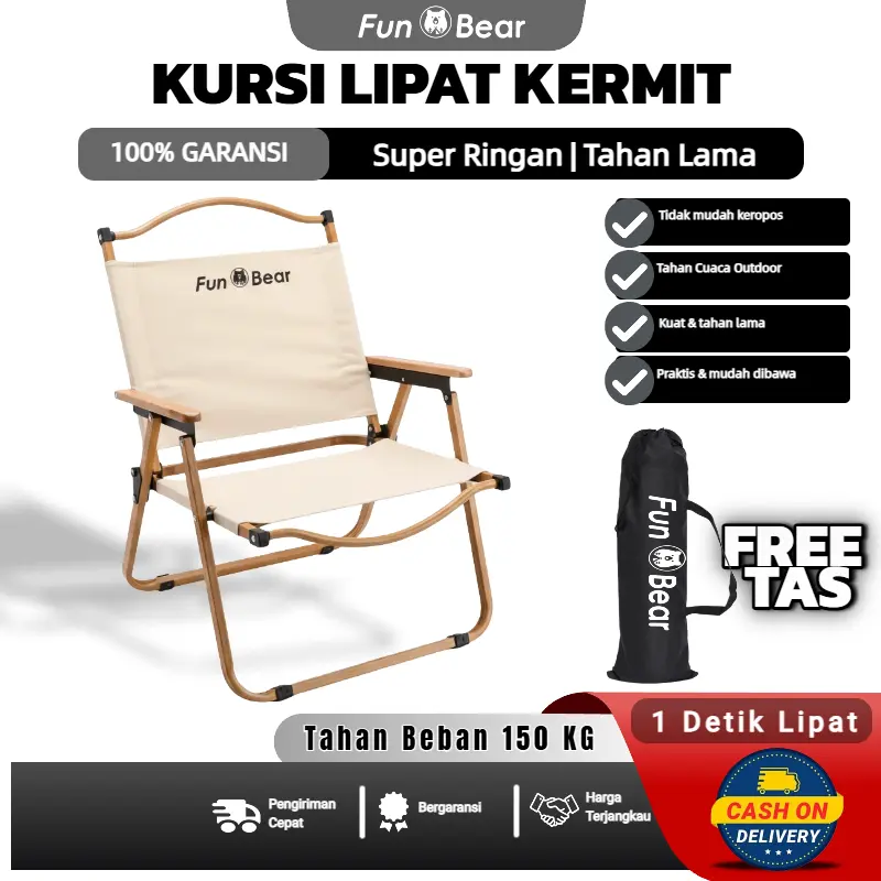Fun Bear Kursi Kermit Murah Outdoor Lengkap - Meja Lipat Portable, Kuat ...