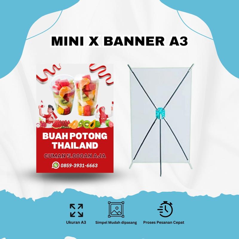 Print Cetak Mini X Banner Murah Costume Desain - Shop | Tokopedia